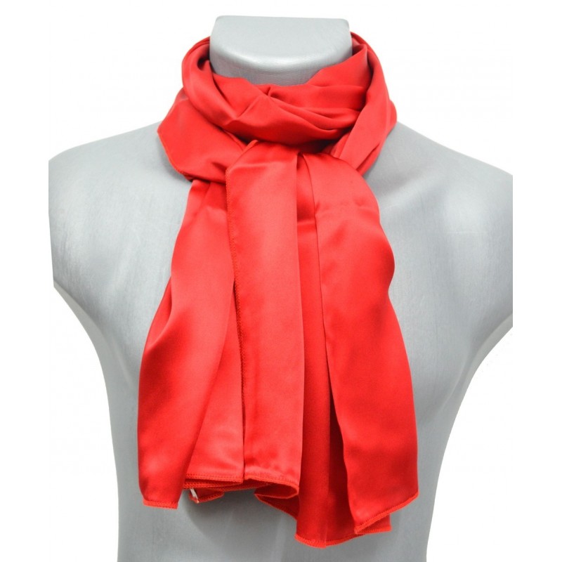 Echarpe en soie rouge Echarpe en soie rouge