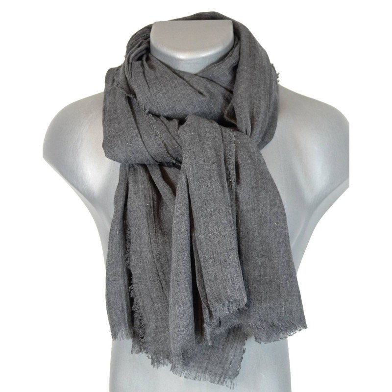 Grand cheche gris anthracite