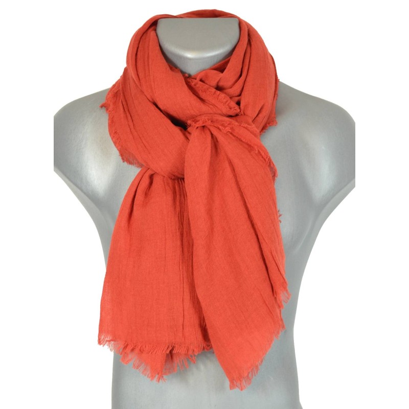 Grand cheche orange foncé