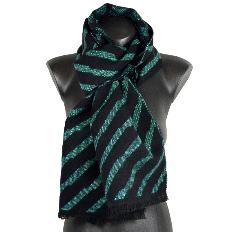 Echarpe acryl. Aphélie verte made in France